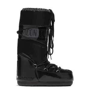 Moon Boot Short Lace-up Snow Boots - Black