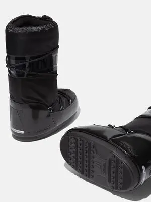 Moon Boot Short Lace-up Snow Boots - Black