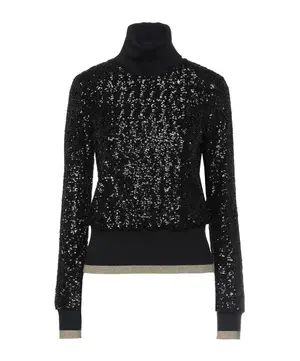 Dolce & Gabbana Sequin Embellished Turtleneck Knit Sweater
