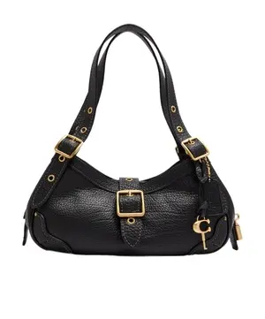 COACH Grained Leather Shoulder Bag