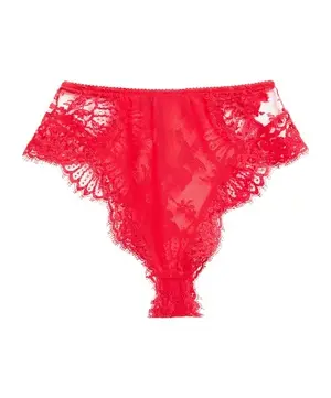 Dolce & Gabbana Solid Color Lace Briefs - Red