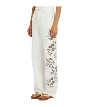 Rag & Bone Embroidered Straight-leg Jeans