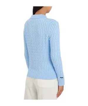 Polo Ralph Lauren Cable Knit Cotton Polo Jumper