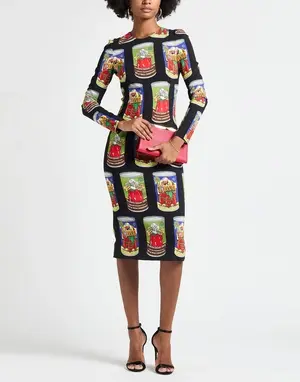 Dolce & Gabbana Fitted Printed Crepe Dress