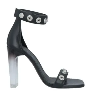 Rick Owens Two-tone Genuine Leather Sandals - Black