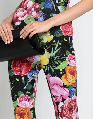 Dolce & Gabbana Floral Print Stretchy Jersey Pants