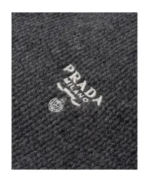 Prada Logo-embroidered Ribbed Neck Warmer