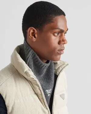 Prada Logo-embroidered Ribbed Neck Warmer