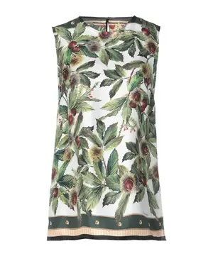 Dolce & Gabbana Sleeveless Printed Crewneck Top - Multicolor