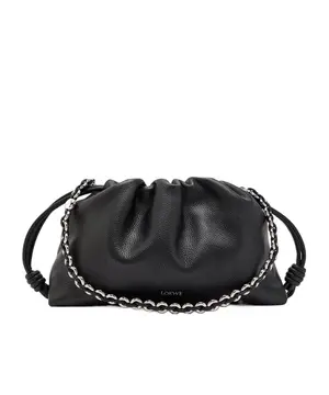Loewe Medium Grained Leather Clutch - Black