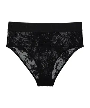 Dolce & Gabbana Solid Color Lace Underwear - Black