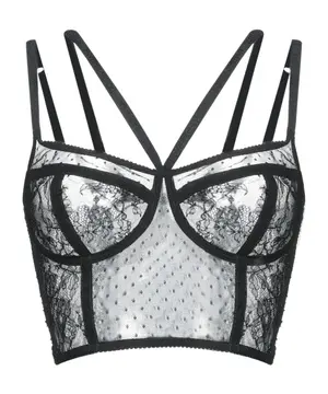 Dolce & Gabbana Lace Unlined Bralette - Black