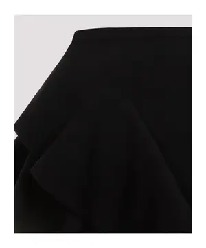 MUGLER Asymmetrical Knitted Mini Skirt