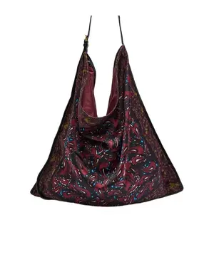 Dries Van Noten Scarf Large Leather And Satin Tote