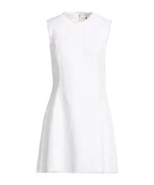 Dolce & Gabbana Boucle Sleeveless Crewneck Dress - White