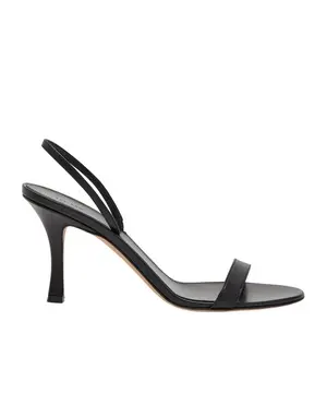 THE ROW Leather Slingback Sandals - Black