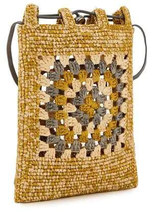 Loewe X Paula S Ibiza Raffia Cross-body Pouch