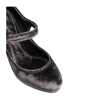 Dolce & Gabbana Velvet Mary Jane High Heels