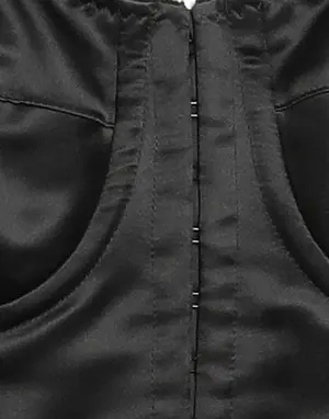 Dolce & Gabbana Two-tone Knitted Satin Top