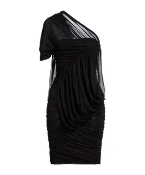 Rick Owens One-shoulder Gathered Jersey Dress - Black