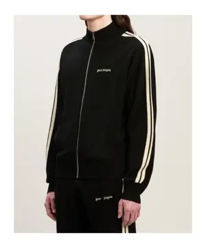 Palm Angels Logo Embroidered Zip-up Track Jacket