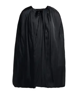 Rick Owens Solid-colored Satin Shawl Cape - Black