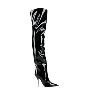 Dolce & Gabbana Over-the-knee Patent Leather High Heel Boots