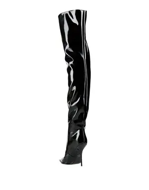Dolce & Gabbana Over-the-knee Patent Leather High Heel Boots