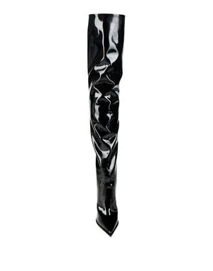 Dolce & Gabbana Over-the-knee Patent Leather High Heel Boots