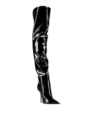 Dolce & Gabbana Over-the-knee Patent Leather High Heel Boots