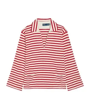 Polo Ralph Lauren Striped Cotton V-neck Sweatshirt