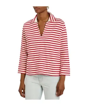 Polo Ralph Lauren Striped Cotton V-neck Sweatshirt
