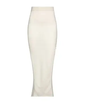 Rick Owens Cashmere Knit Midi Skirt - White