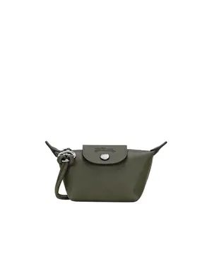 Longchamp Le Pliage Leather Cord Coin Purse - Fir Color