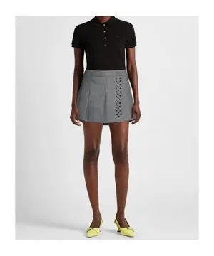 MAXCO. Flared Mini Skirt With Crystal Embellishments
