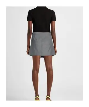 MAXCO. Flared Mini Skirt With Crystal Embellishments