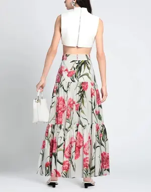 Dolce & Gabbana Floral Print Tiered Maxi Skirt