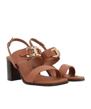 FERRAGAMO Open-toe High-heeled Sandals With Gold Tone Detail