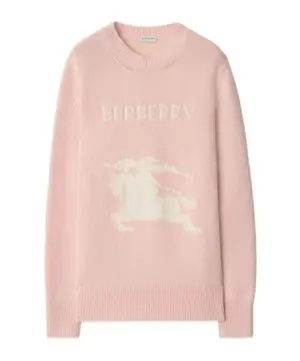 Burberry Ekd Intarsia-knit Crewneck Jumper - Bouquet
