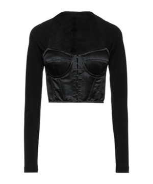 Dolce & Gabbana Fitted Cropped Jersey Satin Shirt