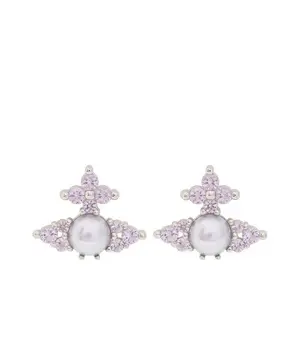 VIVIENNE WESTWOOD Feodora Embellished-orb Stud Earrings - White