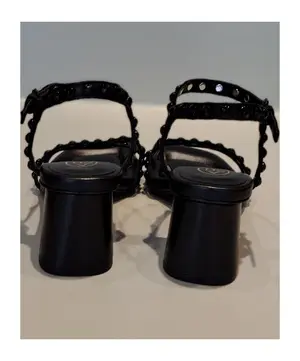 Ash Round Head High-heeled Sandals