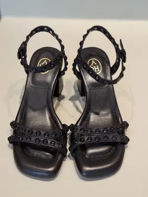 Ash Round Head High-heeled Sandals