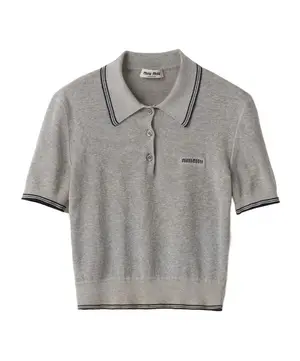 Miu Miu Cotton Jersey Polo Shirt