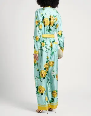 Dolce & Gabbana Floral Print Long-sleeve Drawstring Jumpsuit