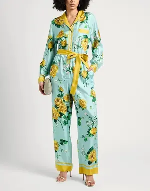 Dolce & Gabbana Floral Print Long-sleeve Drawstring Jumpsuit