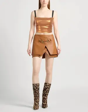 Dolce & Gabbana Metallic Ruched Crop Top