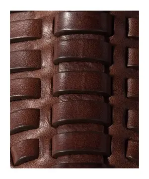 Miu Miu Woven Leather Slingback Loafers - Brown