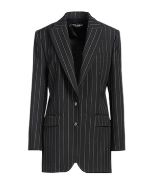 DOLCE & GABBANA Dolce & Gabbana Single-Breasted Pinstriped Twill Blazer