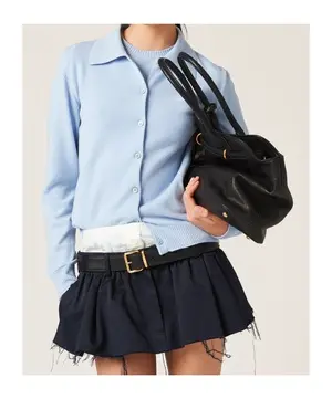 Miu Miu Logo-intarsia Button-up Cardigan